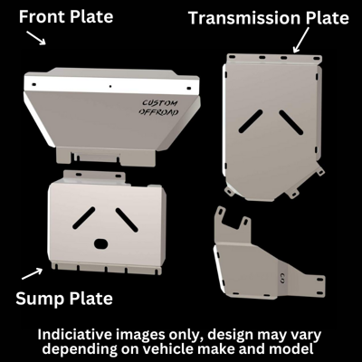 Custom Off-Road Bash Plates to suit Ford Ranger Next-Gen V6
